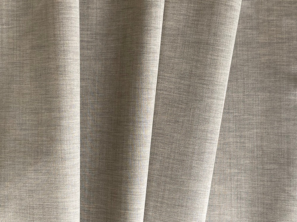 Wool Fabric, Lighter Weight Heathered Oatmeal Stretch Wool (Made in ...